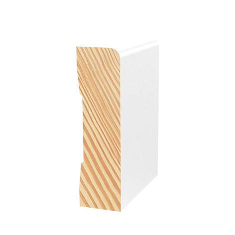Primed Pine 138 x 18 Pencil Round Finger Jointed F/J White - BBS