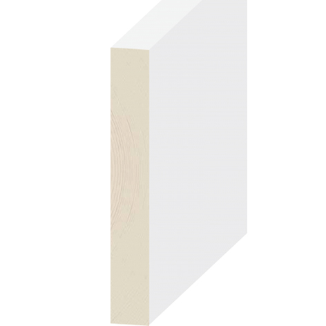 Primed Pine 185 x 18 DAR Dressed All Round Finger Jointed F/J White - BBS