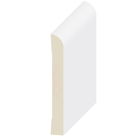 Primed Pine 138 x 18 Bullnose Finger Jointed F/J White - BBS