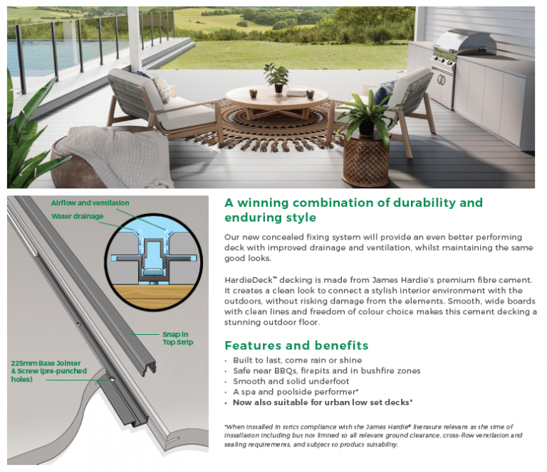 Snap-In Top Strip 3000mm HardieDeck Decking - Blacktown Building Supplies