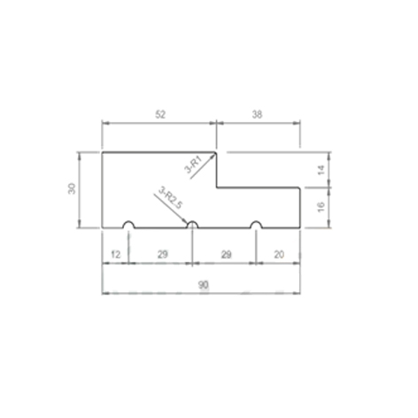 Maple Meranti Solid Door Jamb Set 90 x 30 - BBS