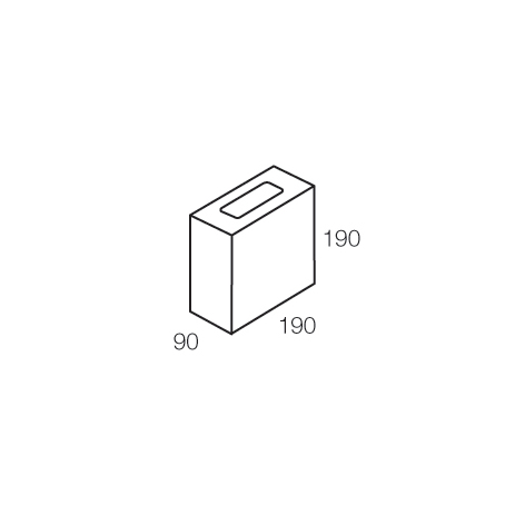 Besser Block Half 190 x 190 x 90 Masonry Concrete Grey Block - BBS