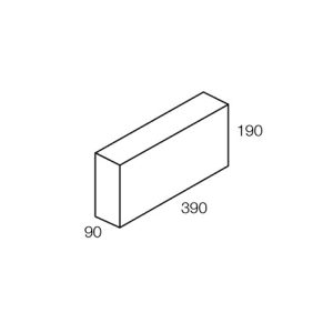 Besser Block Solid 390 x 190 x 90 Masonry Concrete Grey Block - BBS