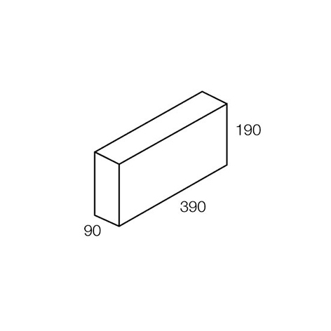 Besser Block Solid 390 x 190 x 90 Masonry Concrete Grey Block - BBS