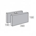 Besser Block H 390 x 190 x 190 Masonry Concrete Grey Block