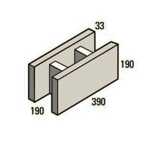 Besser Block Caps 390 x 190 x 40 Masonry Concrete Grey Block ...