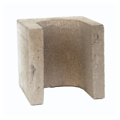Besser Block Half End 190 x 190 x 190 Masonry Concrete Grey Block - BBS
