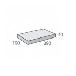 Besser Block Caps 390 x 190 x 40 Masonry Concrete Grey Block