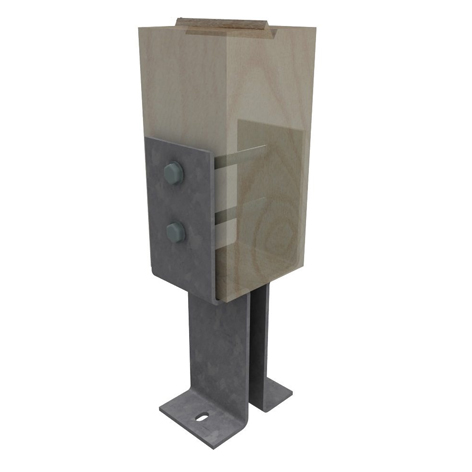 Pryda Post Support Adjustable Post Anchor Pair - BBS