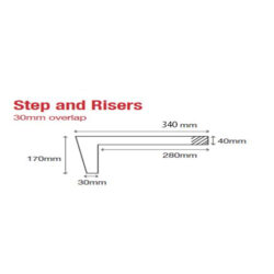 Pre Cast Concrete Step and Riser 1220mm - BBS