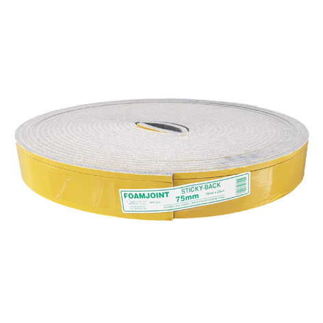 Foamjoint Self Adhesive 75mm x 10mm x 25m Sticky-Back Ableflex VESPOL - BBS