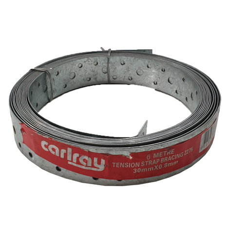 Hoop Iron 30mm x 0.8mm x 6m Punched Strapping Carlray - BBS