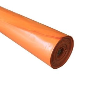Builders Film 4m x 50m x 200um High Impact Orange Polythene Plastic - BBS
