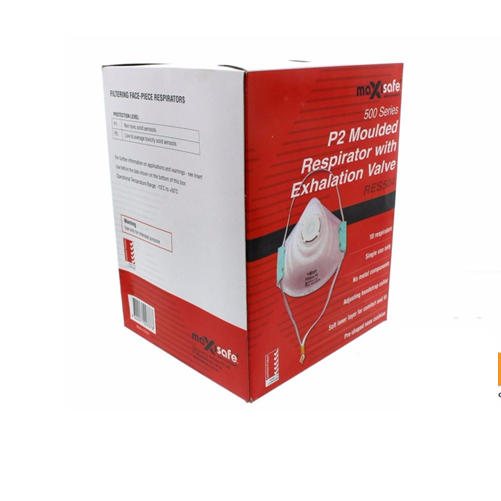 Dust Mask P2 Moulded Respirator Mask w/Exhalation Valve 10 Pack ...