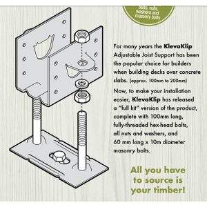 Kleva Klip Adjustable Joist Support Kit Box of 16 - BBS