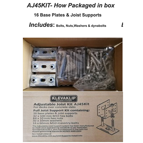 Kleva Klip Adjustable Joist Support Kit Box of 16 - BBS