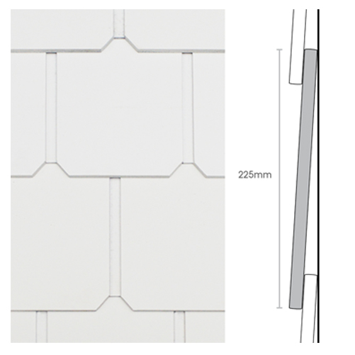 Weathertex Classic Wall Shingles Plus 225 x 9.5 x 1195mm Smooth - BBS