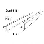 Quad Gutter 115 Hi Front Colorbond - BBS
