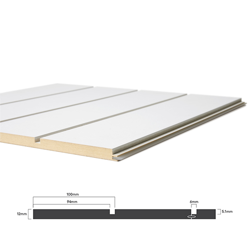 Surround by Laminex Batten100 MR MDF 12mm Primed 2400x1200 - BBS