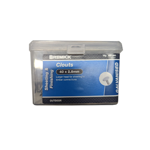 Clouts 40mm x 2.8mm Galvanised 1kg - BBS